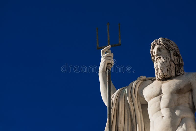 Neptun, Gott der Seestatue stockfoto. Bild von griechisch - 139880896