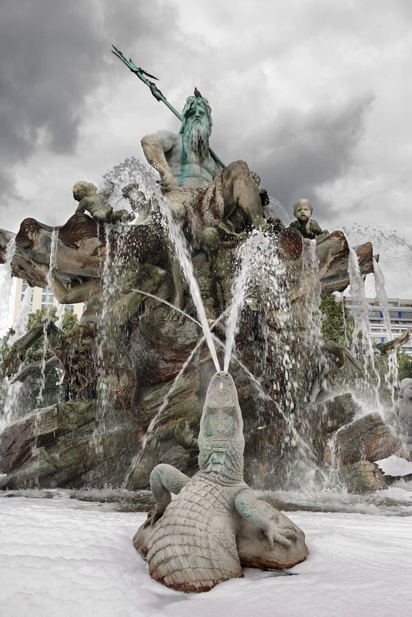 Neptunbrunnen. stock photo. Image of neptune, capital - 11317234