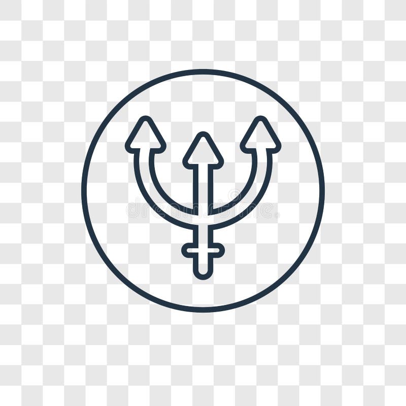 Neptune Concept Vector Linear Icon Isolated on Transparent Background ...