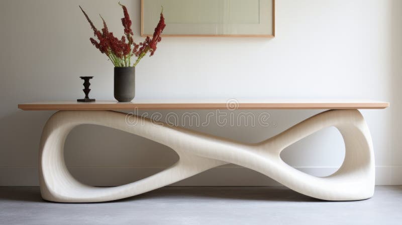 Neptune Console Table: Fluid Formation with Clean Lines and Subtle ...