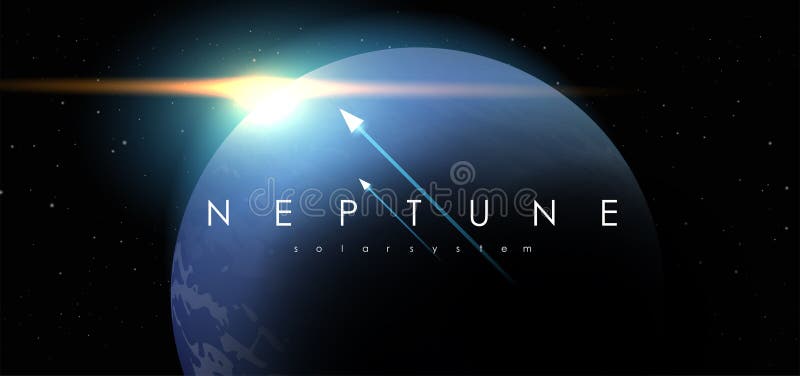 Neptune, Creative Vector Planet. Space Background. Galaxy Colorful ...