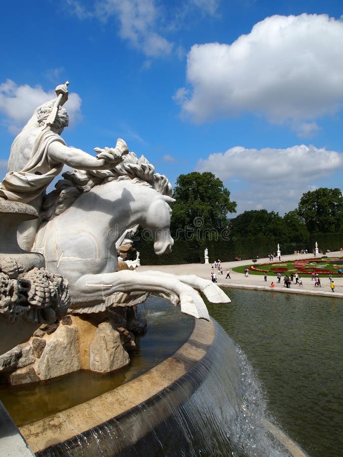 Neptune fountain in Vienna stock image. Image of garden - 20813991
