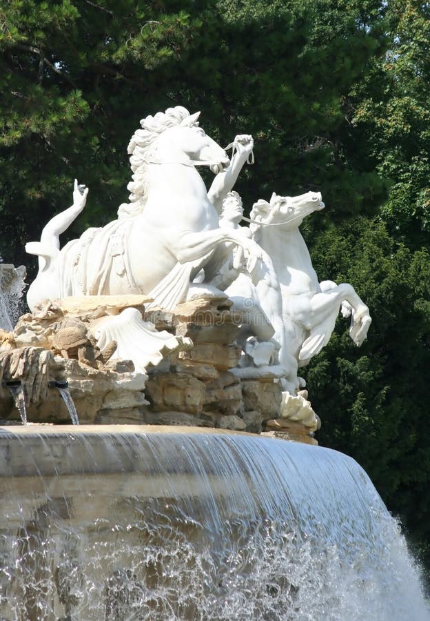 Neptune fountain in Vienna stock image. Image of garden - 20813991