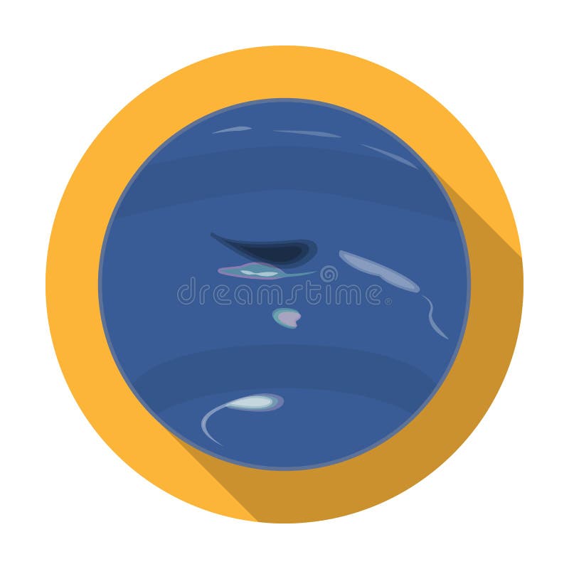 Neptune Icon in Outline Style Isolated on White Background. Planets ... Neptune Icon in Outline Style Isolated on White Background. Planets ...