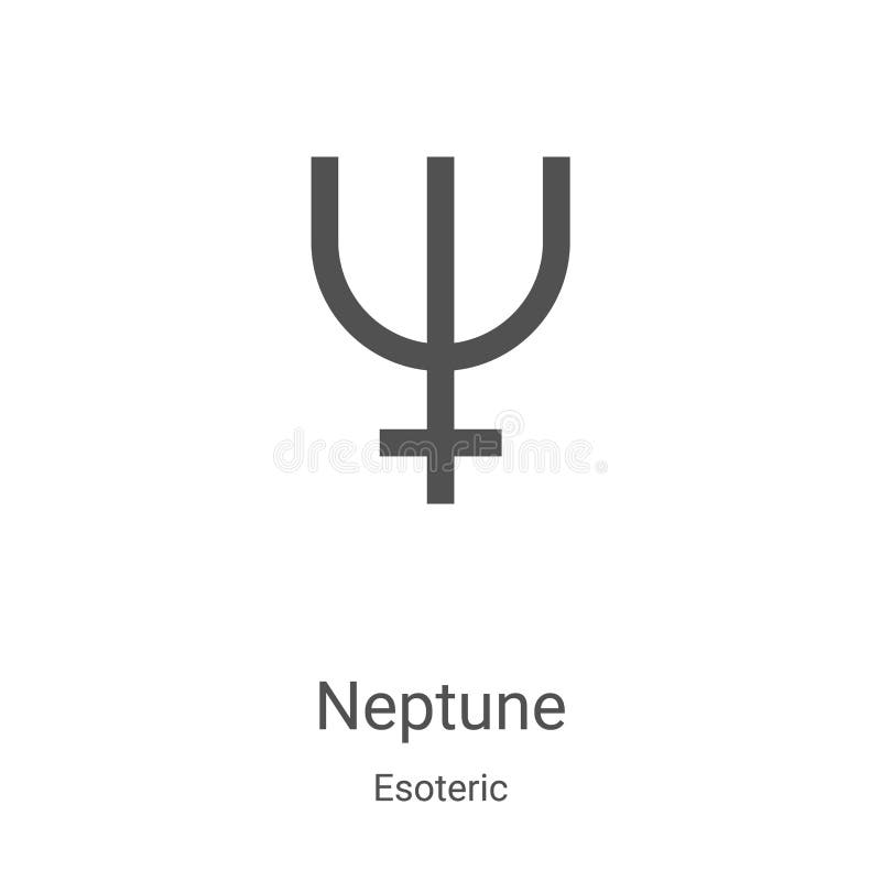 Neptune Icon Vector from Esoteric Collection. Thin Line Neptune Outline ...