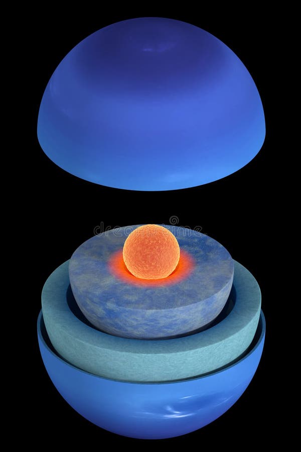 Neptune Inner Structure for Science Stock Illustration - Illustration ...