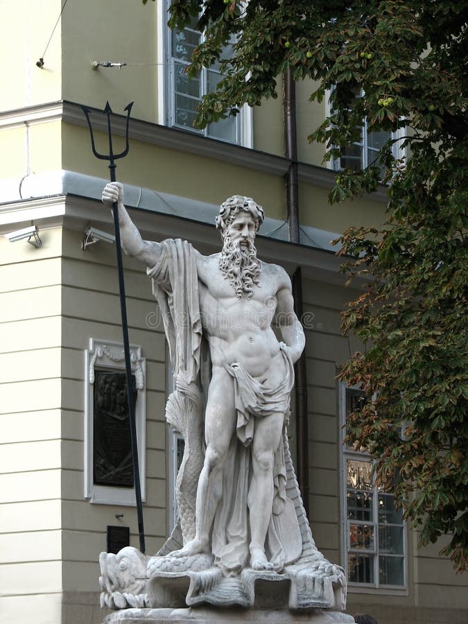 Neptune Monument City Lviv Stock Photos - Free & Royalty-Free Stock ...