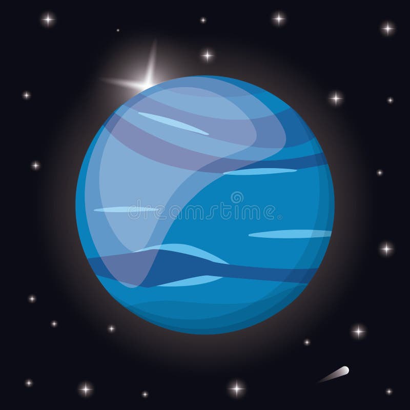 Neptune Planet Solar System Space Stock Illustration - Illustration of ...