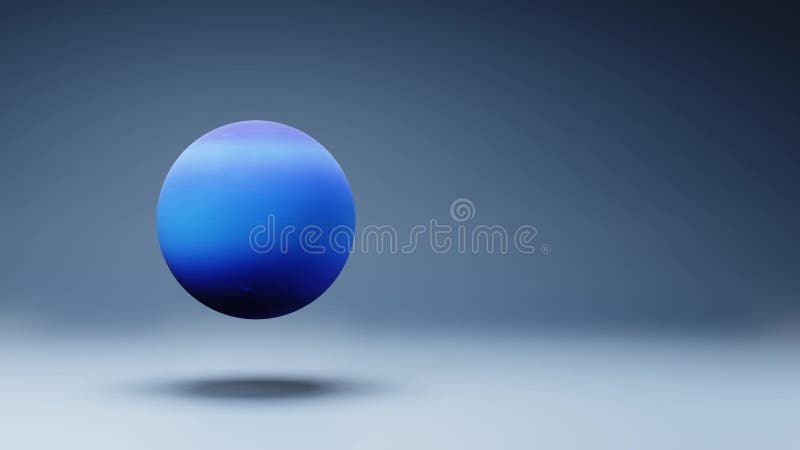 Neptune Planet Spinning on Studio Blue Background Stock Footage - Video ...