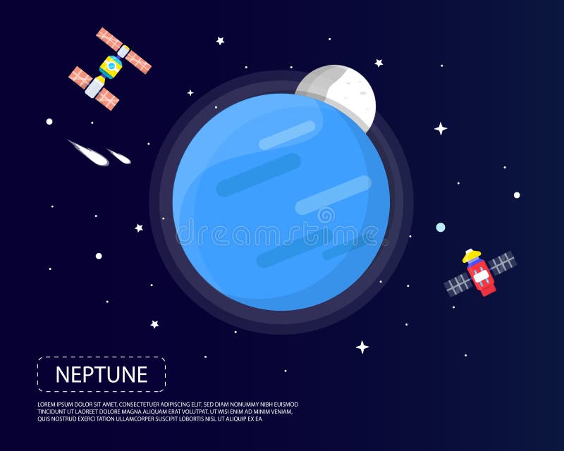 Neptune and Pluto of Solar System I Illustration Design Stock ...