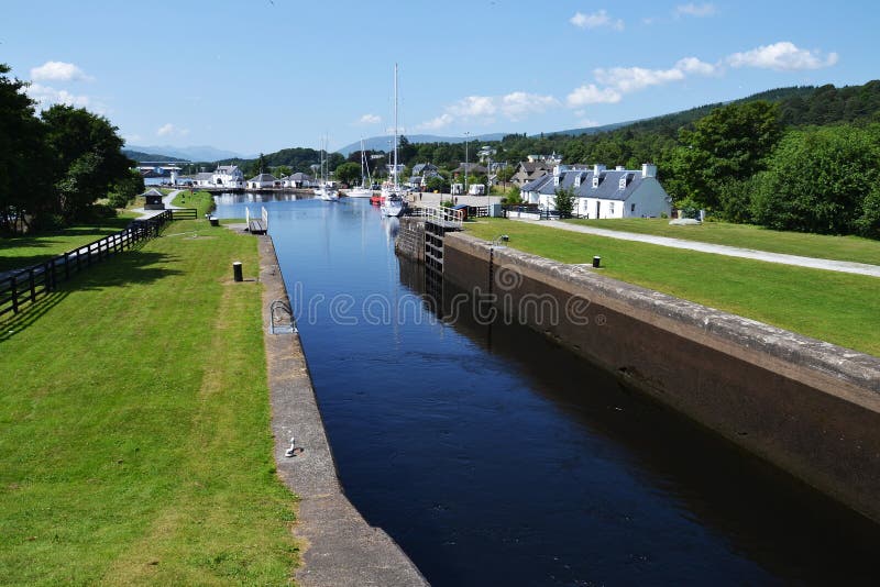 Neptune S Staircase on the Caledonian Canal, Stock Image - Image of ...