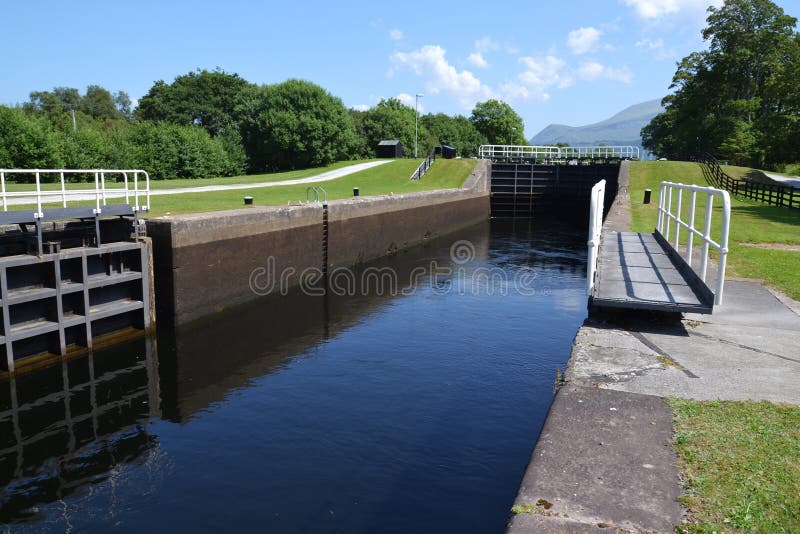 Neptune S Staircase on the Caledonian Canal, Stock Image - Image of ...