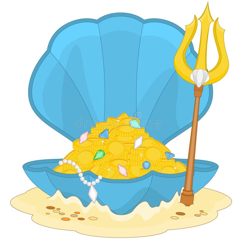 Neptune s Treasure stock vector. Illustration of elegant - 64577717
