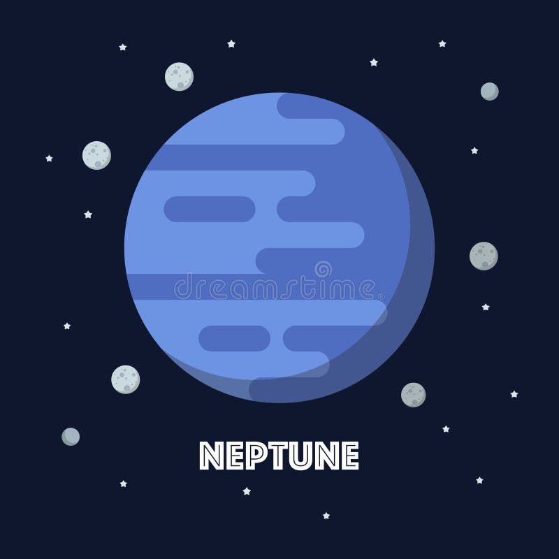 Neptune on Space Background Stock Vector - Illustration of astrology ...