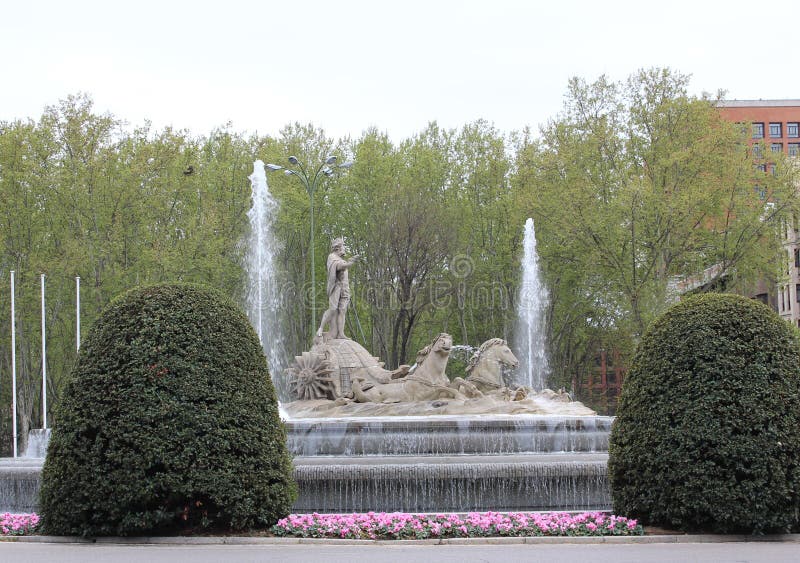 Neptune Statue in Downtown Madrid Spain Stock Photo - Image of madrid ...