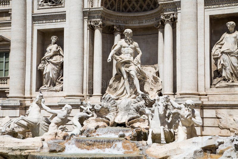 Neptune on Trevi Fountain stock photo. Image of sightseeing - 37521886