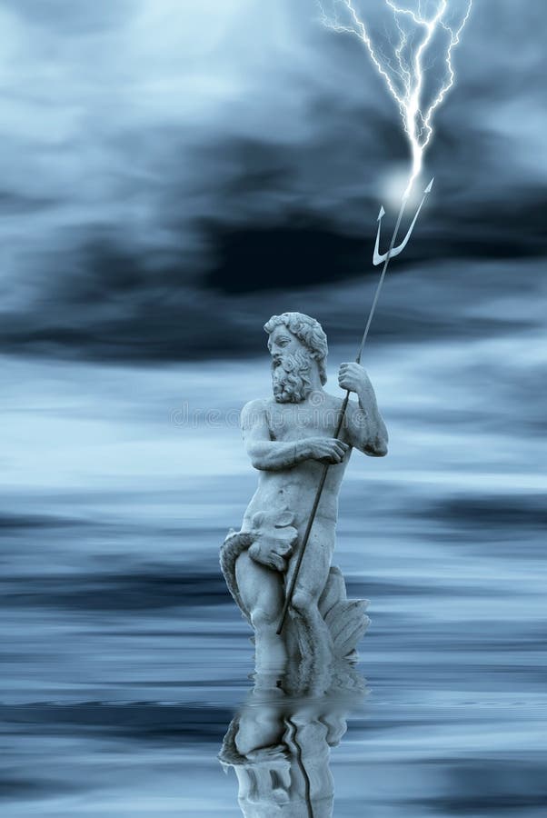 Neptune in water stock photo. Image of storm, force, idol - 12362420