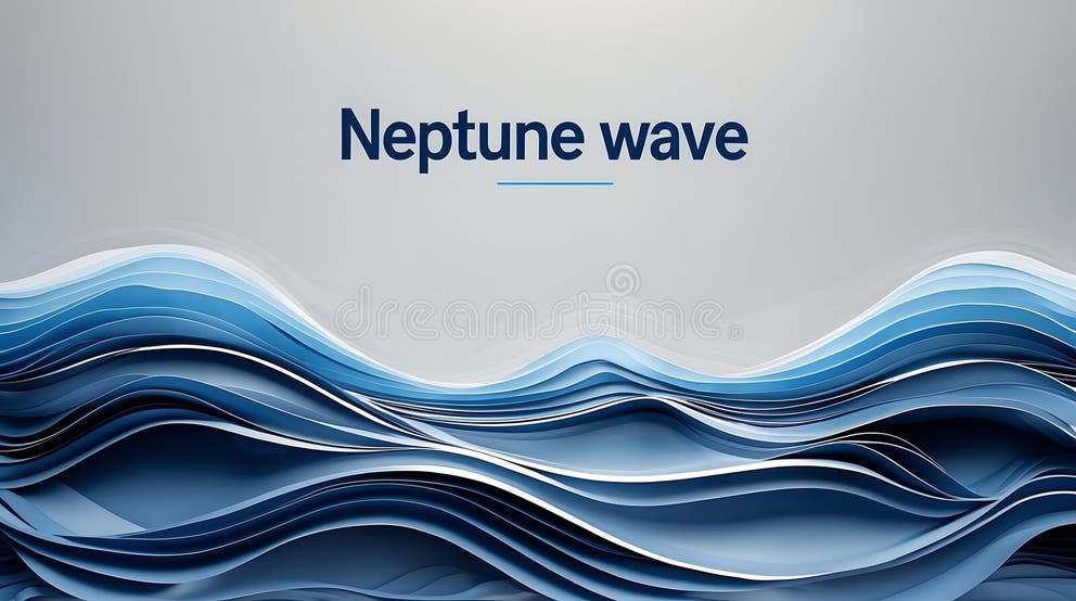 Neptune Wave Design Showcasing Flowing Blue Tidal Patterns on a Light ...