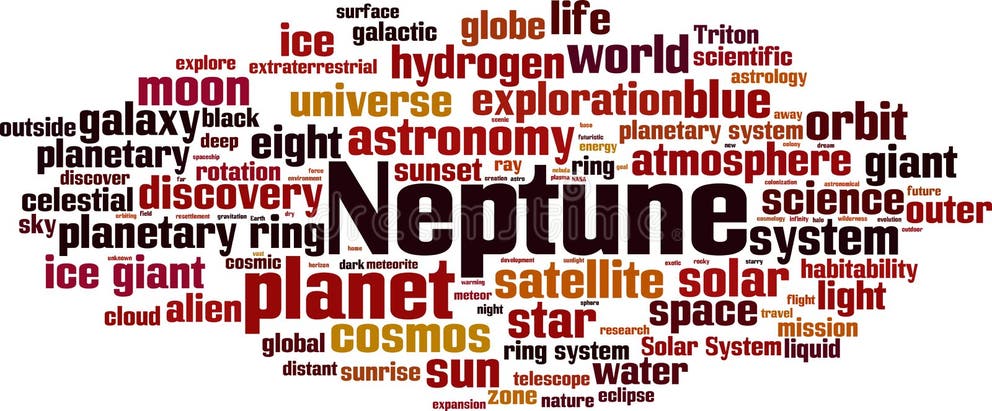 Neptune word cloud stock vector. Illustration of triton - 170470028