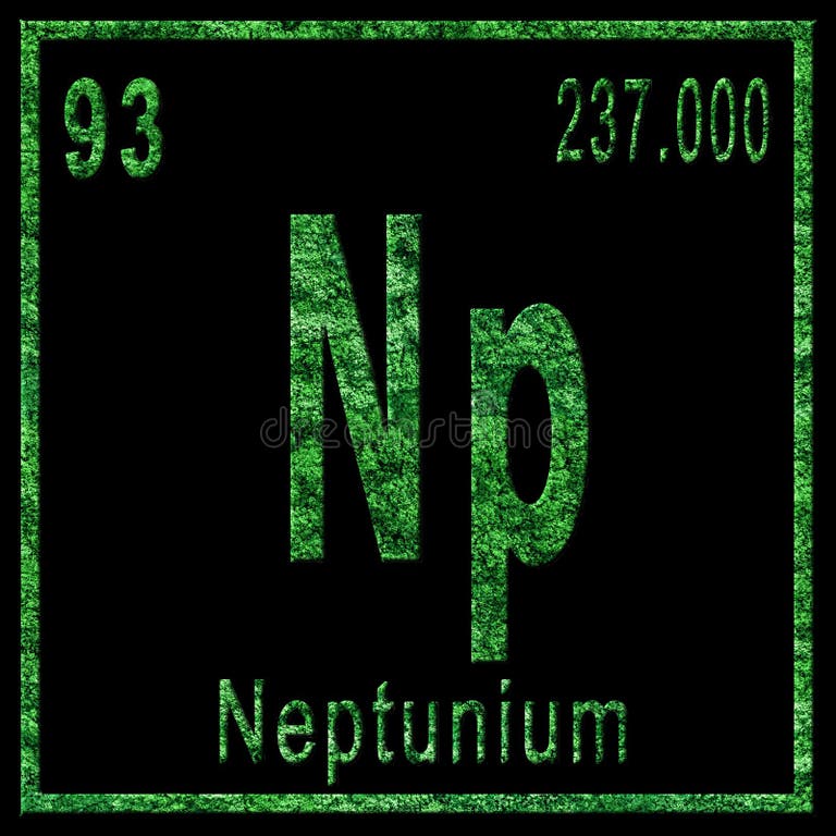 Neptunium Chemical Element, Green Edition Stock Illustration ...