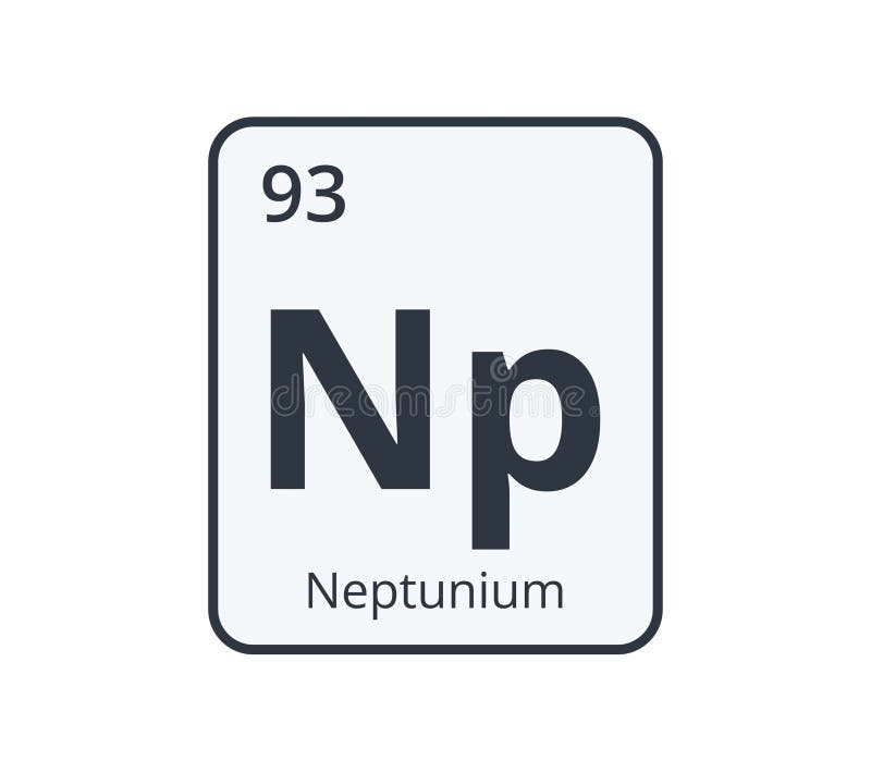 Neptunium Chemical Symbol. Graphic for Science Designs Stock Vector ...