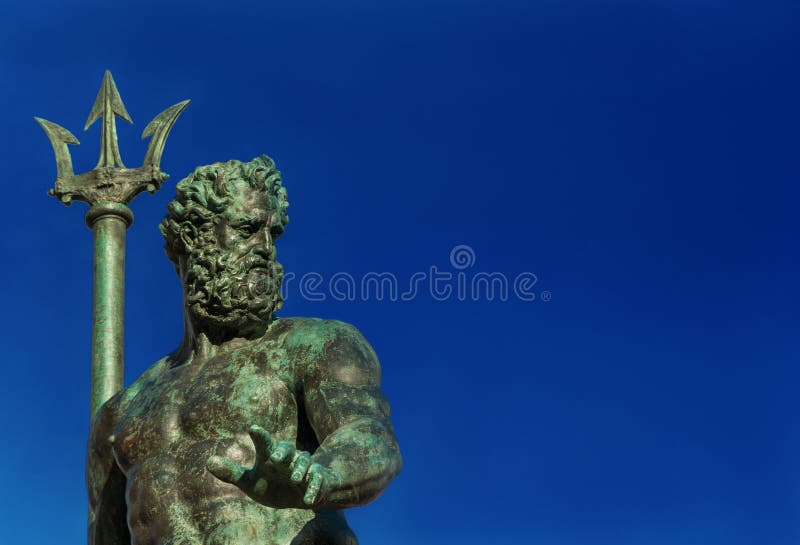 Neptuno, Dios del Mar imagen de archivo. Imagen de leyenda - 180004131