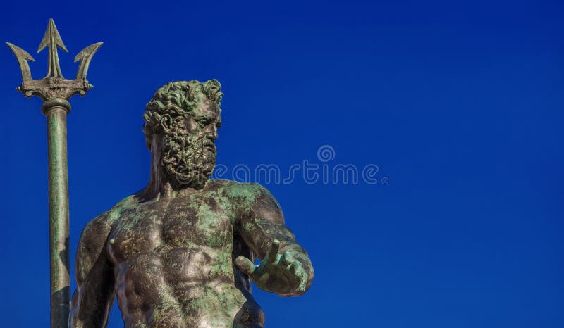 Neptuno, Dios del Mar imagen de archivo. Imagen de leyenda - 180004131