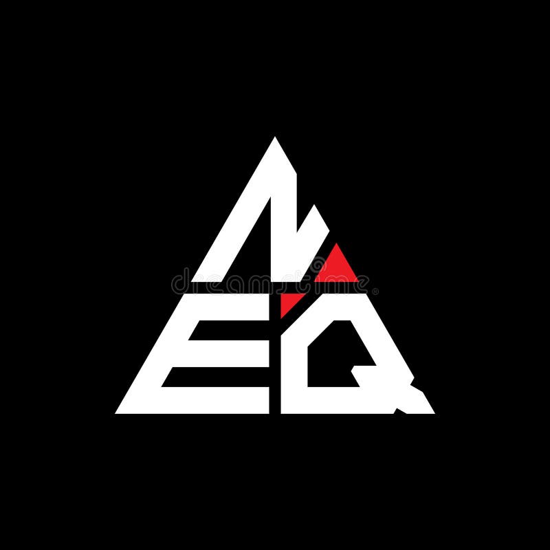 NEQ Triangle Letter Logo Design with Triangle Shape. NEQ Triangle Logo ...