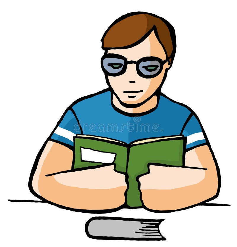 Nerd 01 stock illustration. Illustration of reading, exam - 24844701