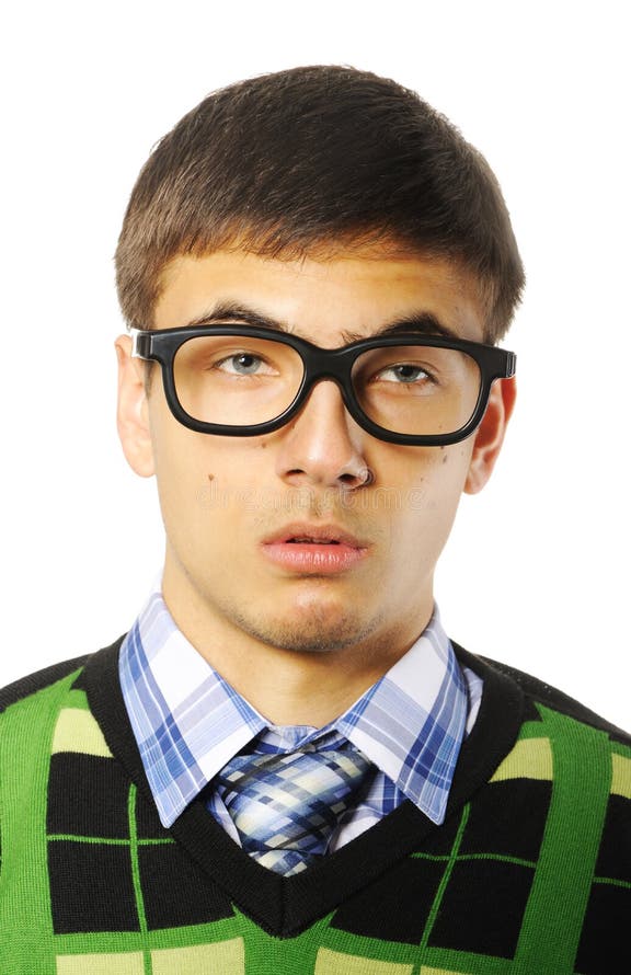 Nerd stock image. Image of retro, glasses, sweater, people - 17730671