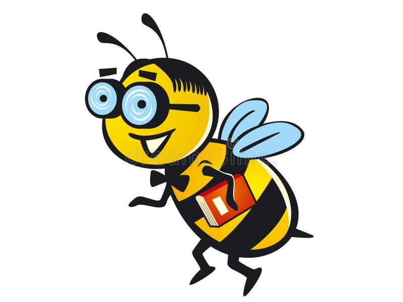 Nerd Bee stock vector. Illustration of vector, geek, nerd - 39003640