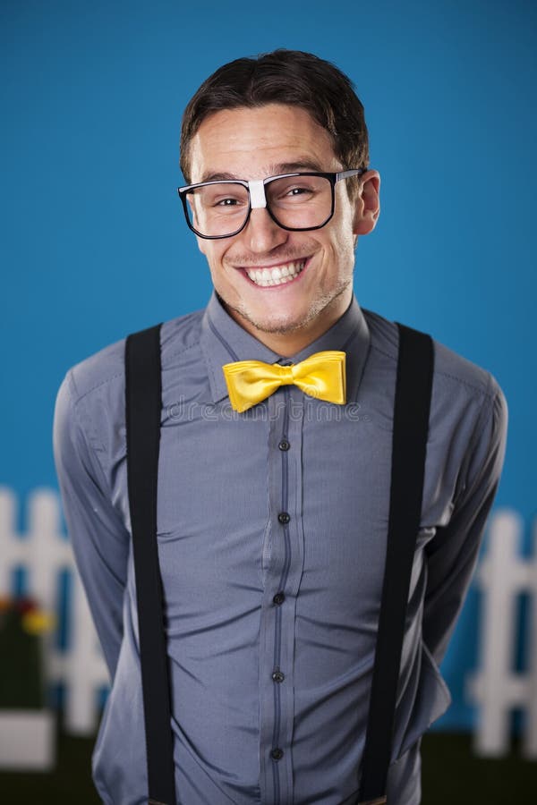 Nerd boy stock image. Image of retro, ecstatic, standing - 36730825