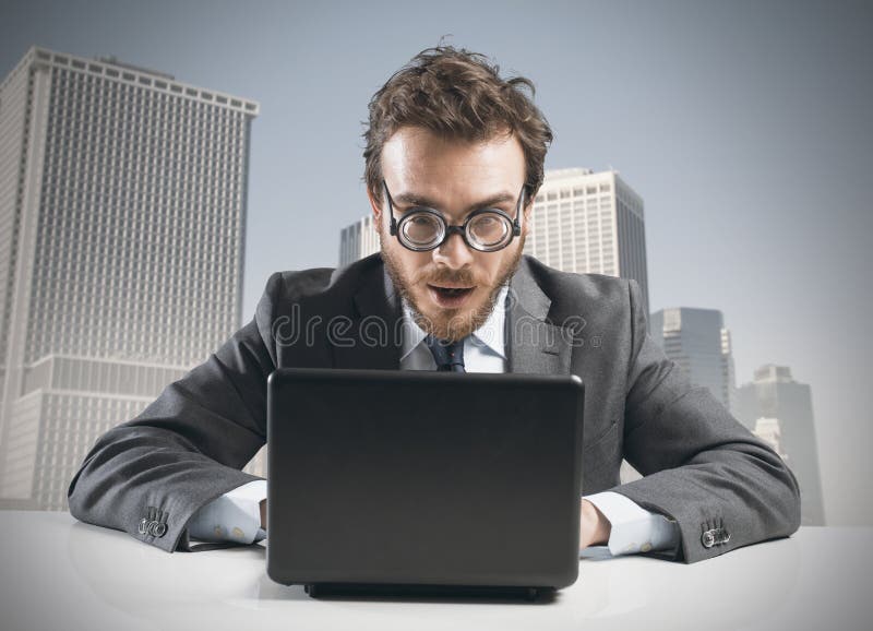 Nerd businessman stock image. Image of financial, funny - 37701067