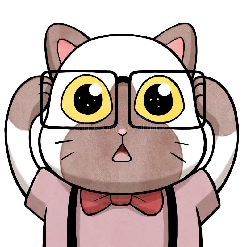 Shocked nerd geek stock vector. Illustration of expression - 78581859