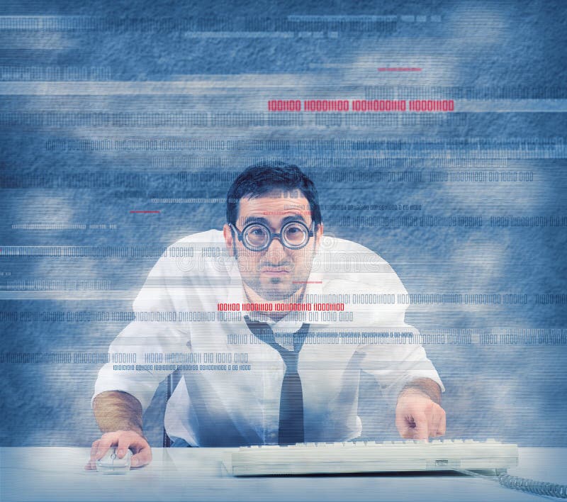 Nerd programmer stock image. Image of caucasian, businessman - 36133401