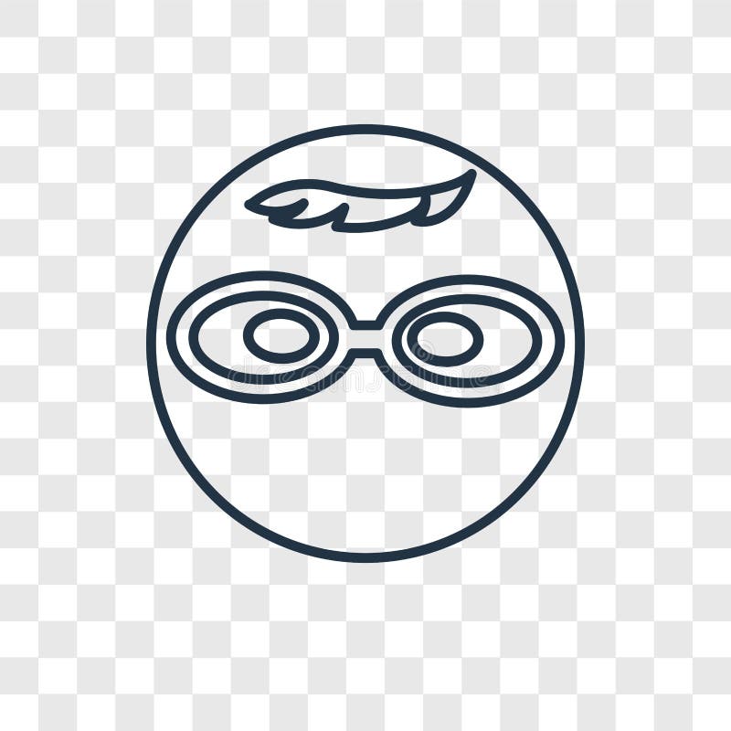 Nerd Emoji Vector Icon Isolated on Transparent Background, Nerd Emoji ...