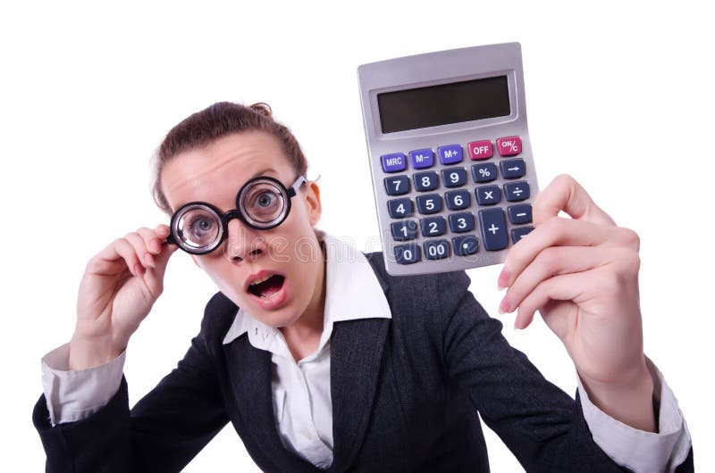 Nerd female accountant stock photo. Image of beautiful - 30662284