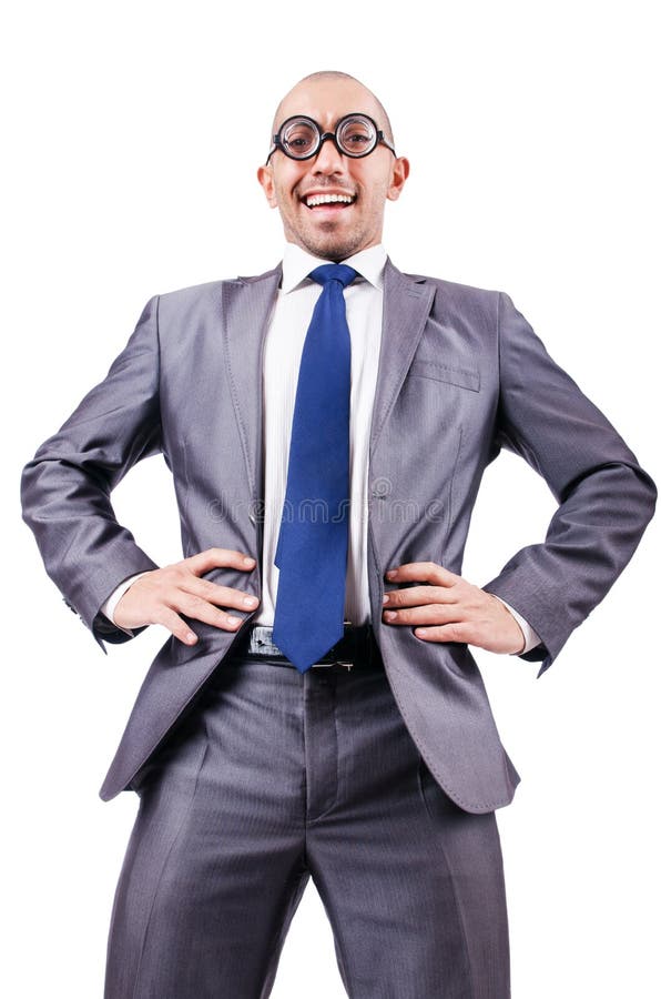 Nerd funny businessman stock image. Image of goofy, laugh - 28785403