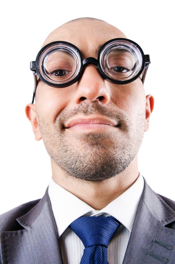 Nerd funny businessman stock photo. Image of adult, looking - 29209968
