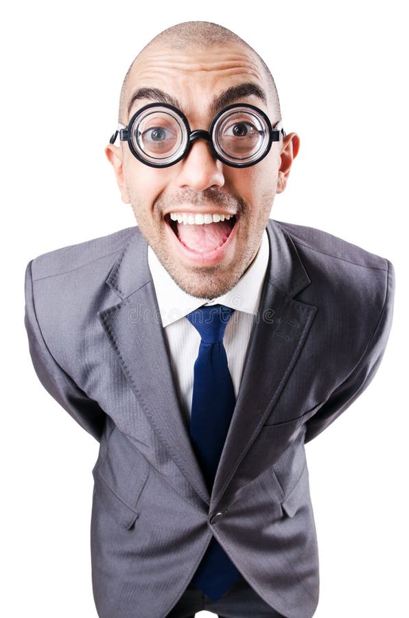 Nerd funny businessman stock photo. Image of geek, looking - 29209966