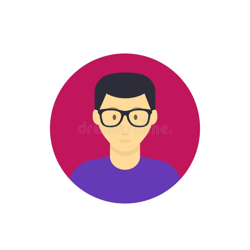 Nerd Guy Avatar Vector Icon Stock Vector - Illustration of geek ...