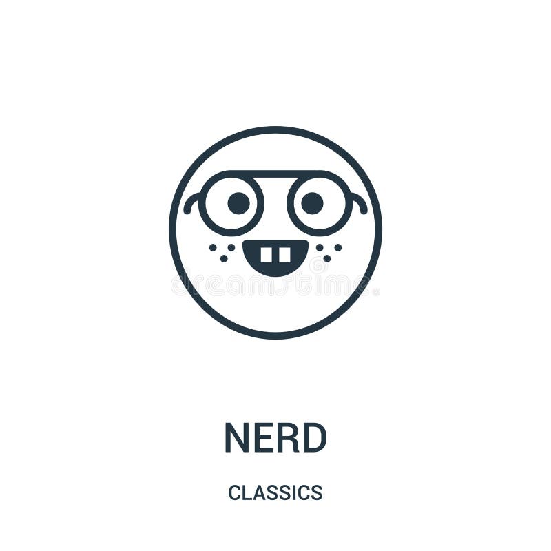 Nerd Icon Vector Isolated on White Background, Nerd Sign , Linear and ...