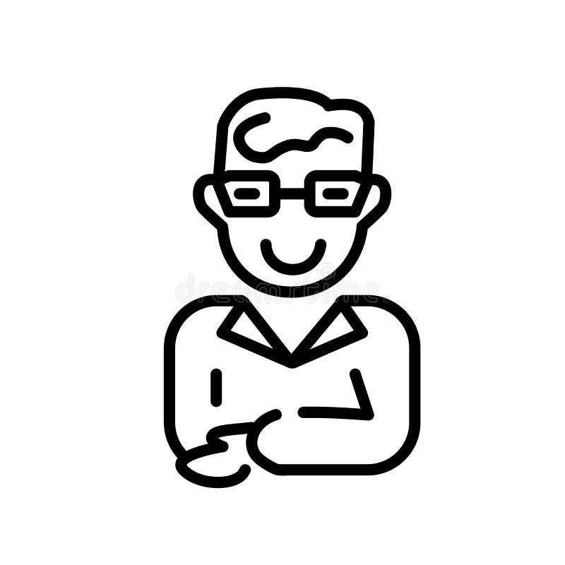 Nerd Icon Vector Isolated On White Background, Nerd Sign , Linear And ...