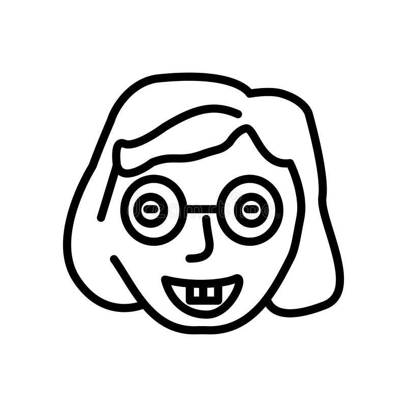 Nerd Icon Vector Isolated on White Background, Nerd Sign , Linear and ...