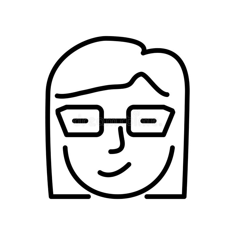 Nerd Icon Vector Isolated on White Background, Nerd Sign , Linear and ...