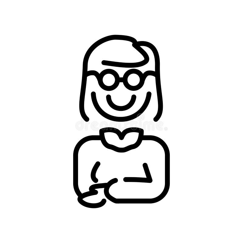 Nerd Icon Vector Isolated on White Background, Nerd Sign , Linear and ...