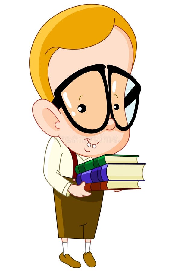 Nerd kid stock vector. Illustration of dork, book, nerdy - 19560019