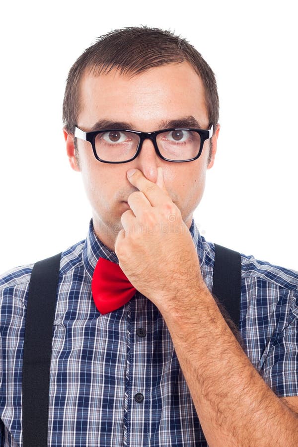 Funny nerd man laughing stock image. Image of portrait - 26082725