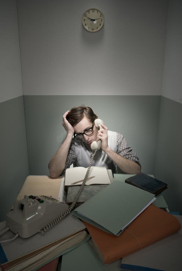Nerd on the phone stock image. Image of nerd, worker - 37821173