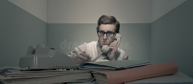 Nerd guy on the phone stock photo. Image of shirt, room - 37085154